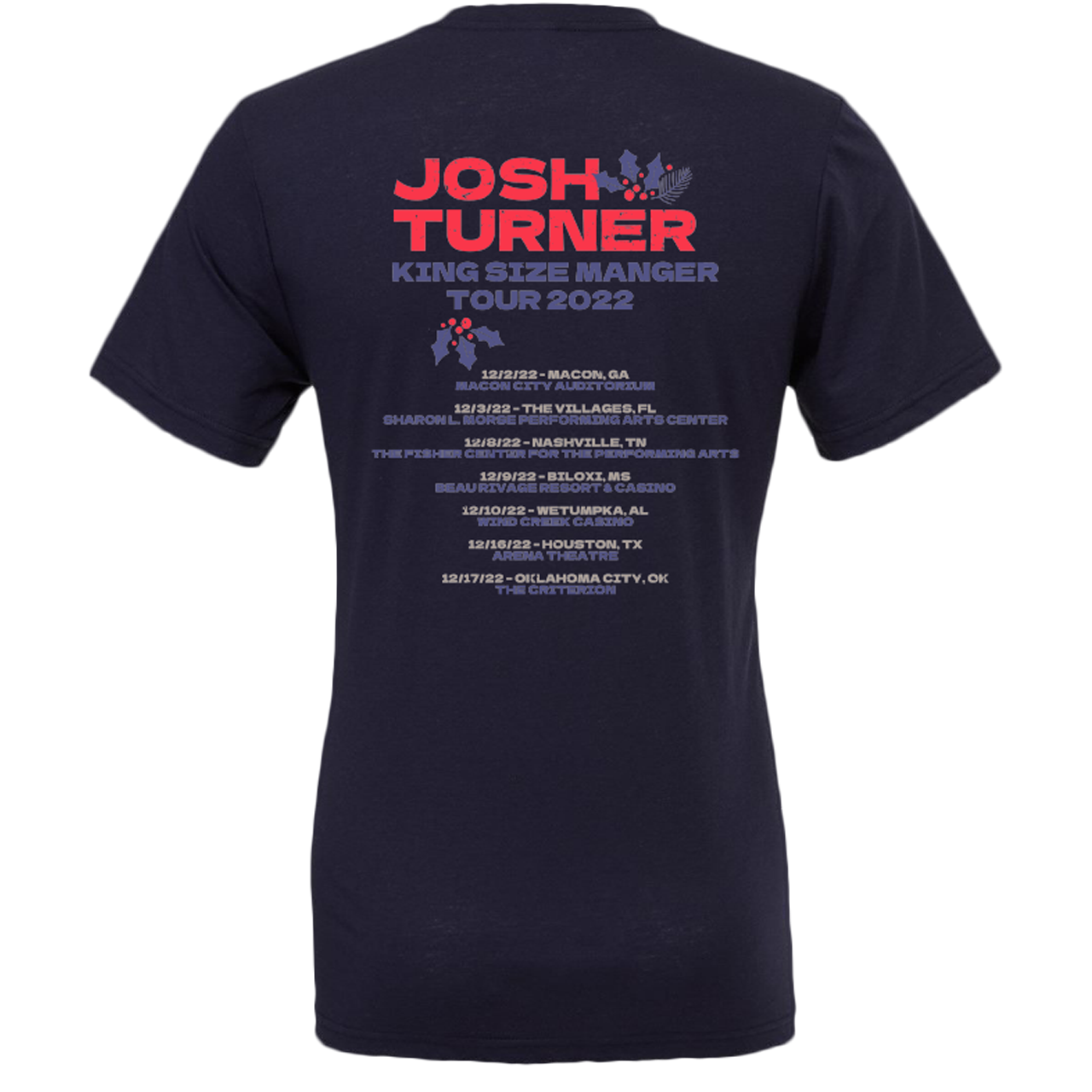 2022 Josh Turner King Size Manger Tour Tee – Josh Turner Official ...